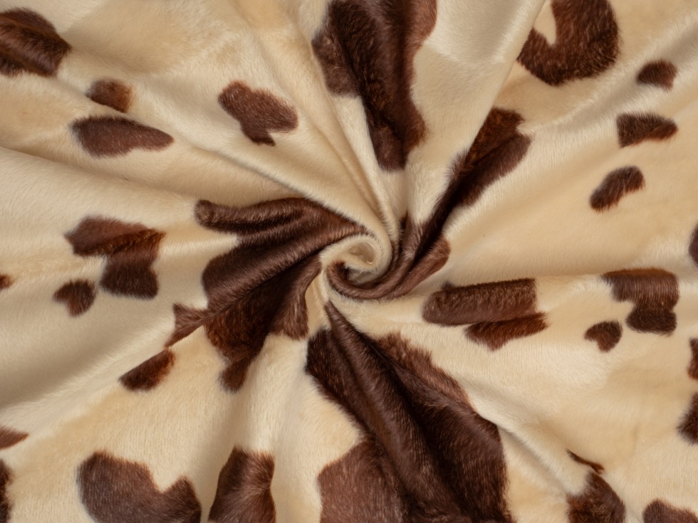 Natural Brown Cow Fur Brown Cow Skin Print Fabric, Wallpaper And Home