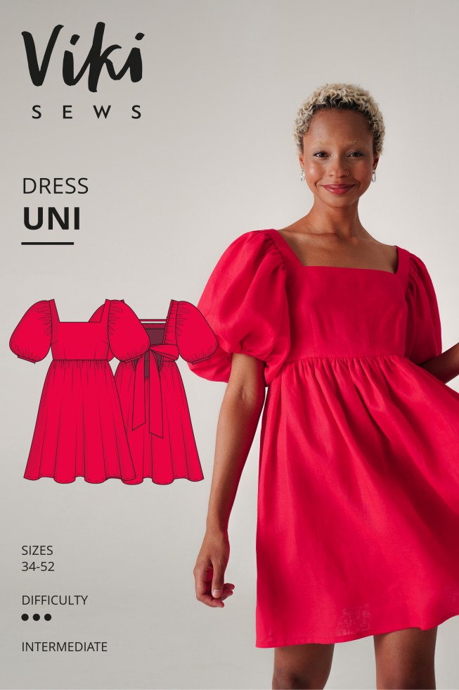 Vikisews Paper Sewing Pattern Uni Dress | Minerva